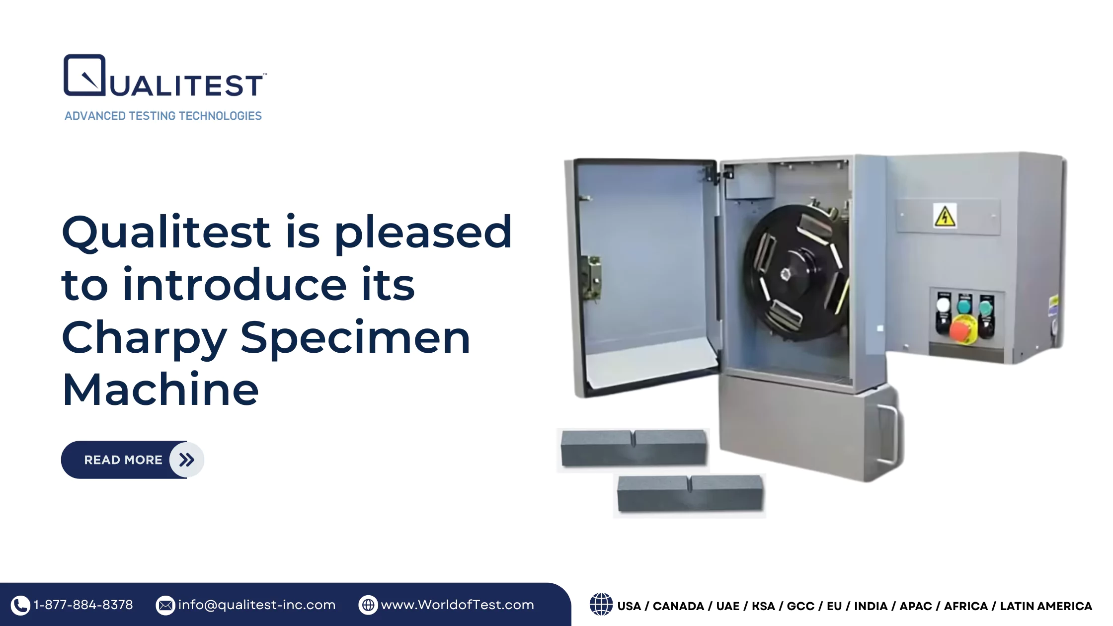 Qualitest is pleased to introduce its Charpy Specimen Machine | Qualitest